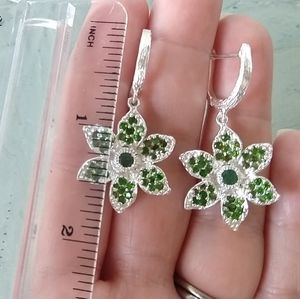 Jewelry | Adorable Genuine Emerald Chrome Diopside Art Earri | Poshmark